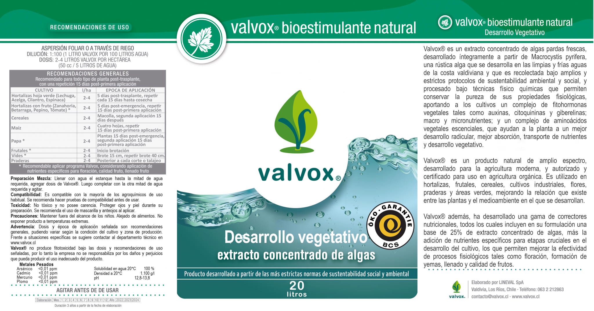 VALVOX® Bioestimulante – Valvox